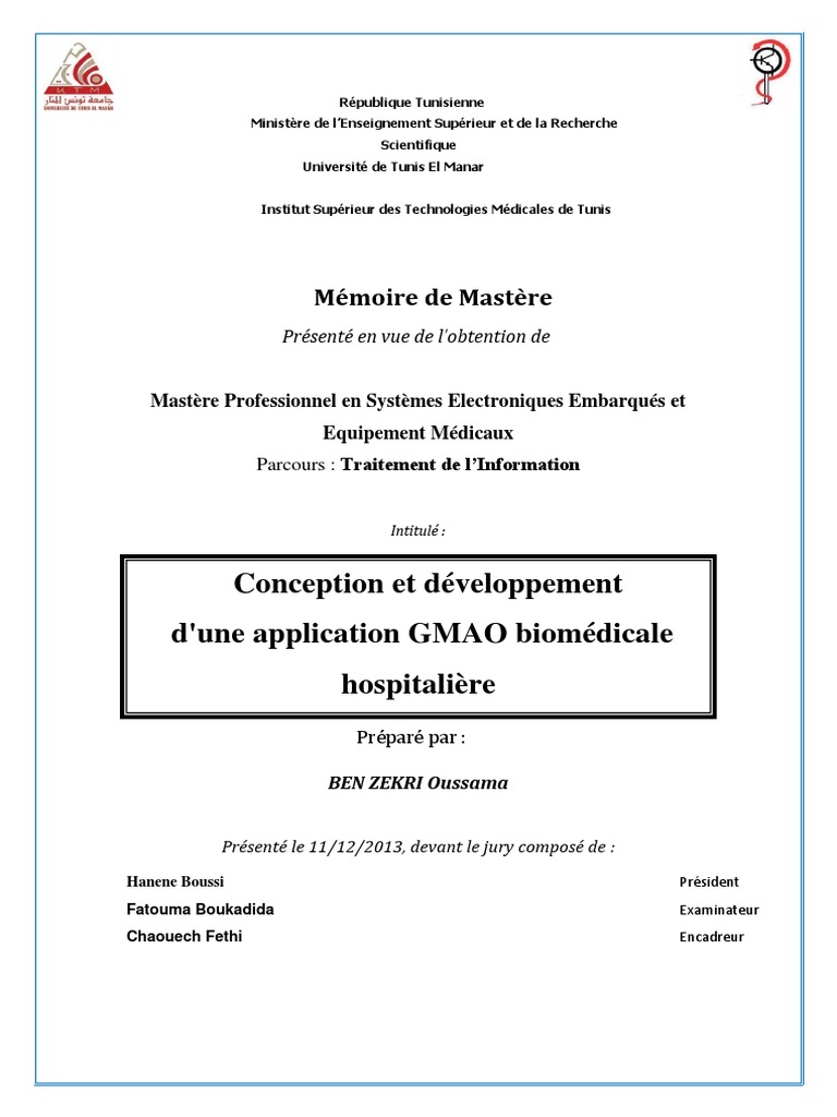 Rapport Gmao Biomedical | PDF | Bien-être | Ordinateurs