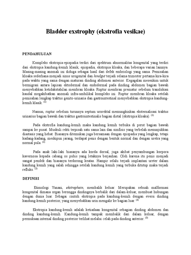 Bladder Exstrophy | PDF