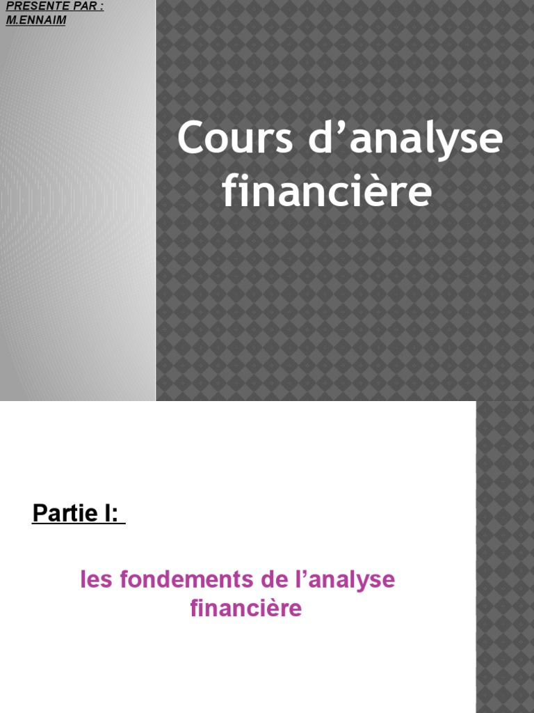 Cours Analyse Financier | PDF | Bilan comptable | Capitaux propres