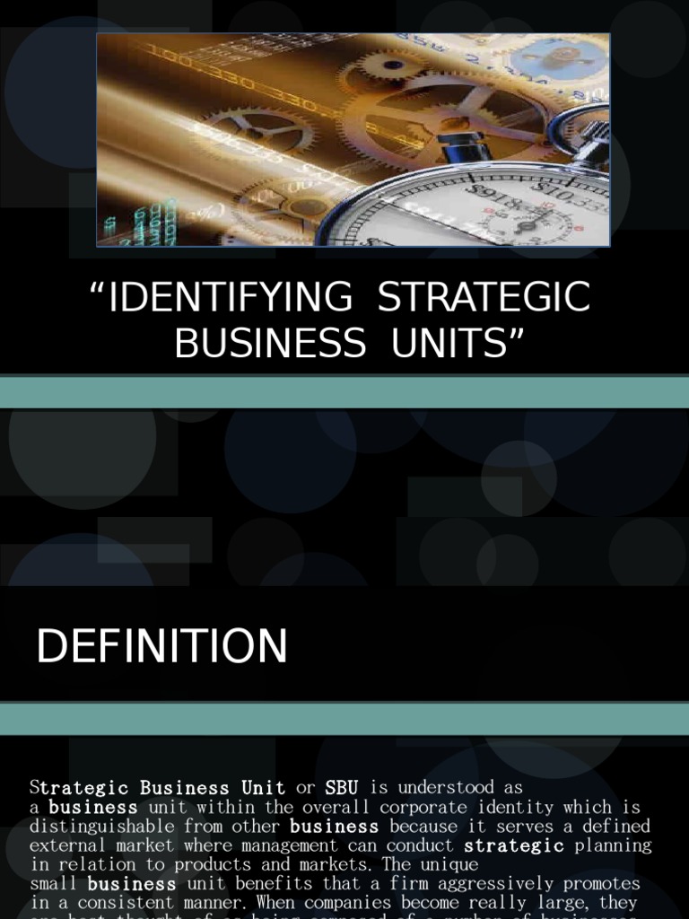 Understanding Strategic Business Units | PDF | Strategic Management ...
