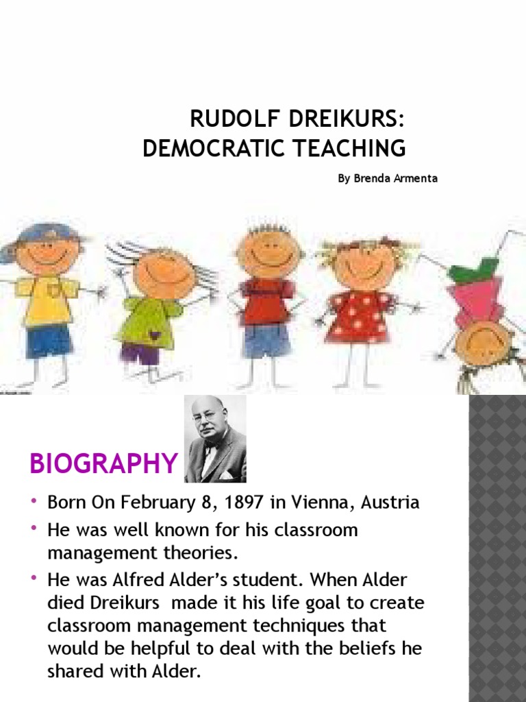 Brenda Rudolf Dreikurs Theorist | PDF | Classroom Management | Behaviorism