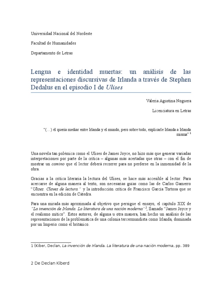 Ulises, Ensayo. Contemporánea | PDF | Ulises (novela) | James Joyce