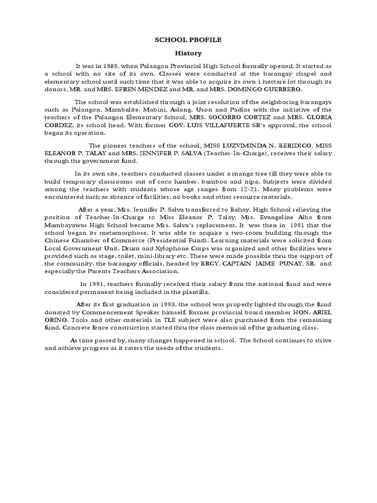 Phs History | PDF