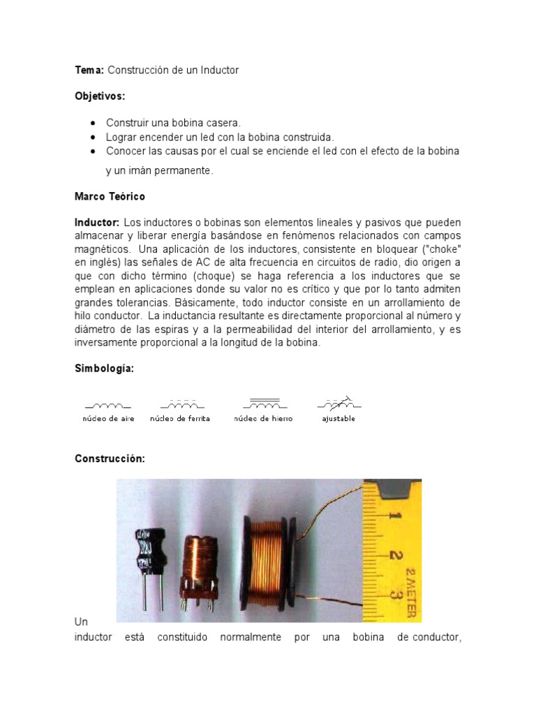 Construcción de Un Inductor | PDF | Inductor | Transformador