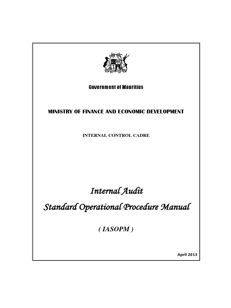 Internal Audit Standard Operating Procedures Manual | Download Free PDF ...