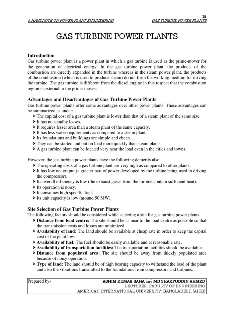 Gas Turbine Power Plants | PDF | Gas Turbine | Boiler