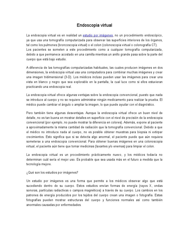 Endoscopia Virtual, Realidad Virtual | Descargar gratis PDF | Ct Scan ...