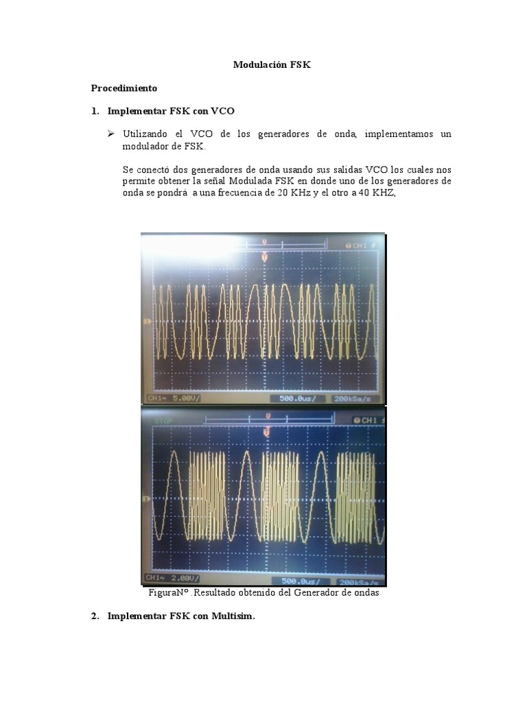 Implementación de FSK: VCO, Multisim y Optisystem | PDF | Modulación | Tecnología de radio