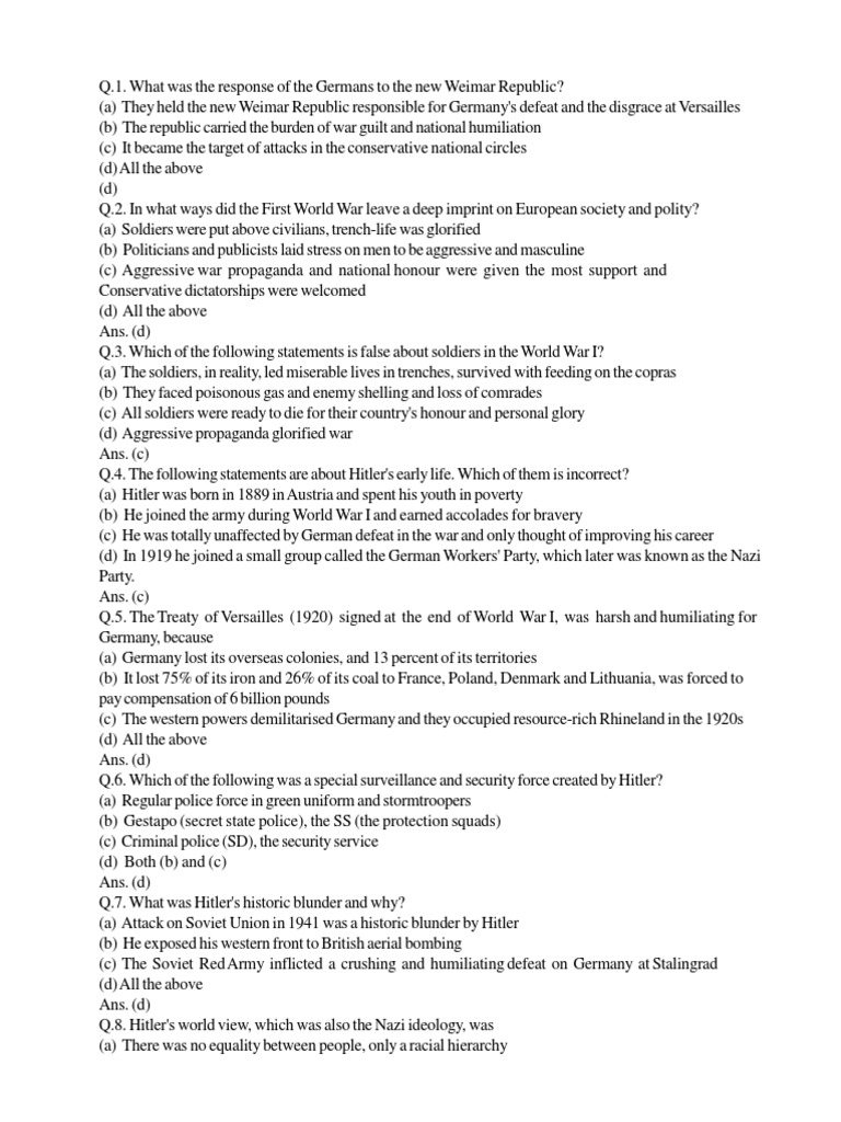 Nazism and The Rise of Hitler | PDF | Nazi Germany | Weimar Republic