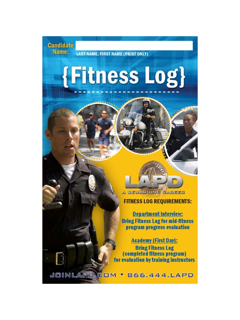 LAPD Fitness Brochure PDF | PDF | Foot | Arm
