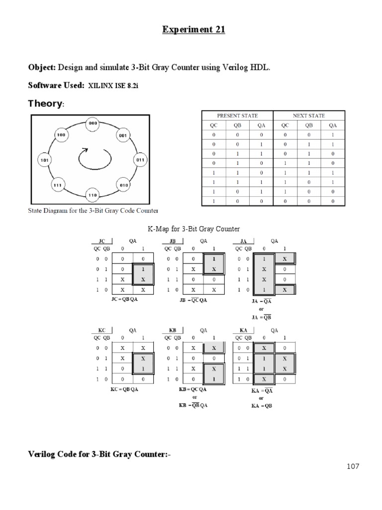 Experiment 21: Design and Simulate 3-Bit Gray Counter Using Verilog HDL ...