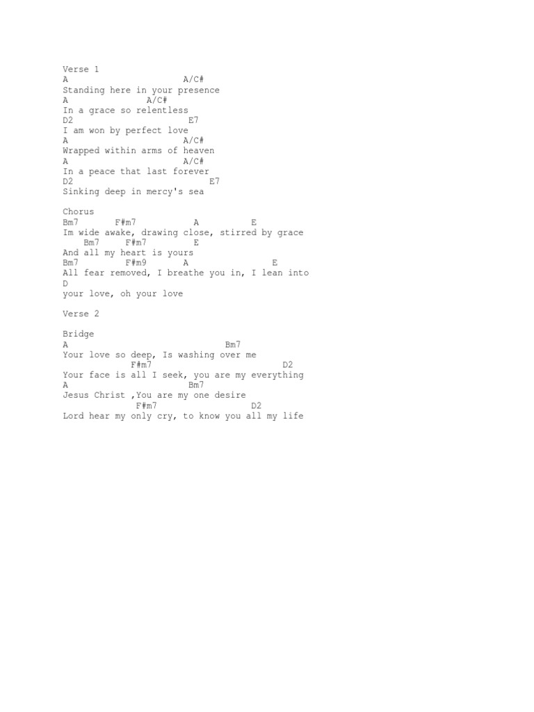 Deep And Wide Guitar Chords