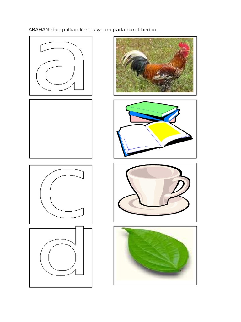 Latihan Huruf Kolaj | PDF