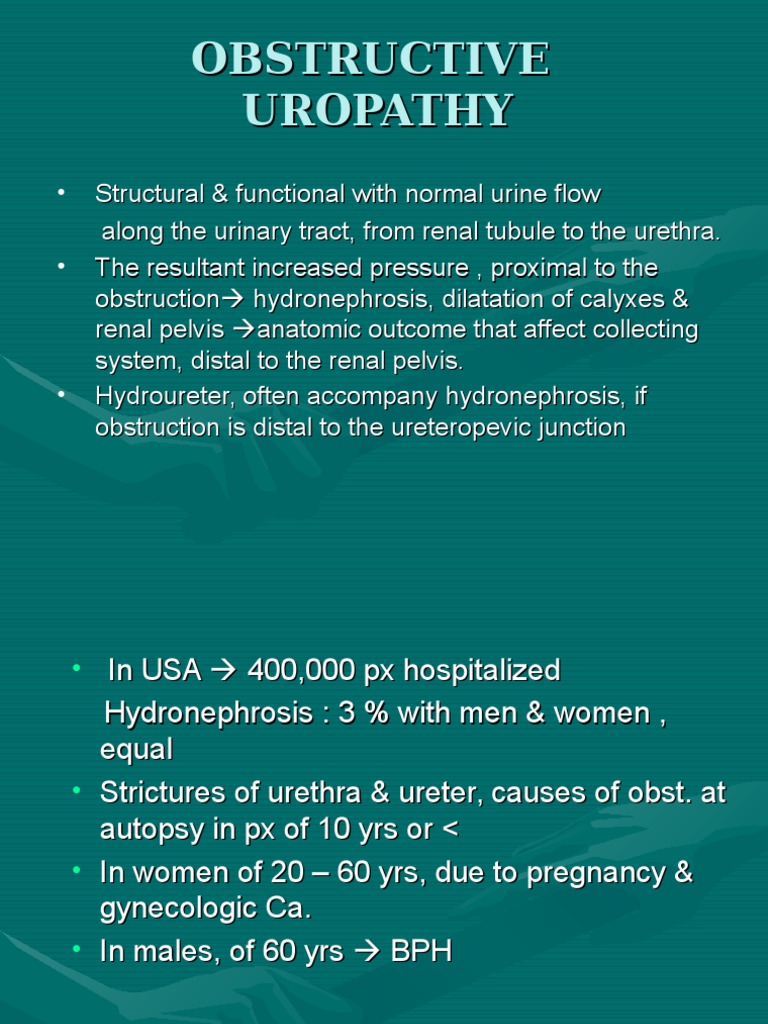 Obstructive Uropathy | Urinary System | Medical Specialties