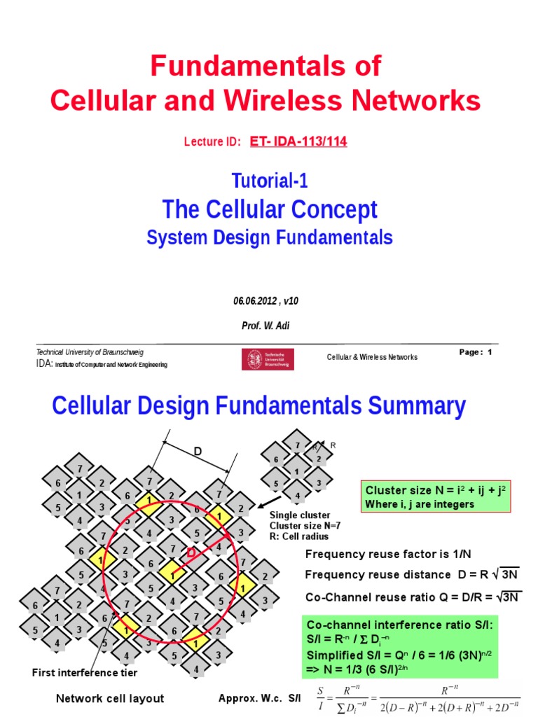 T01 Cellular Concept v12. | PDF | Cellular Network | Base Station