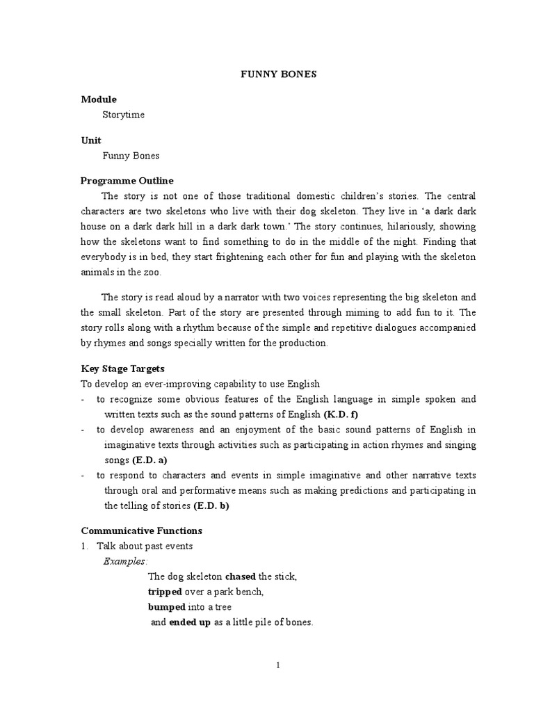 Funny Bones: Examples | PDF | Poetry | Human Communication