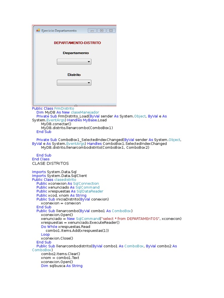 SQL ComboBox Population Code | PDF | Computers