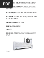 Partes y componentes de un minisplit | PDF