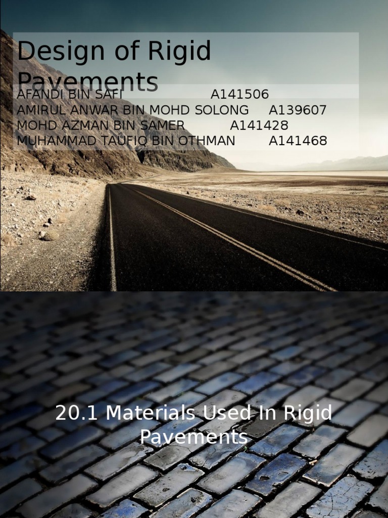 Design of Rigid Pavement | Road Surface | Concrete