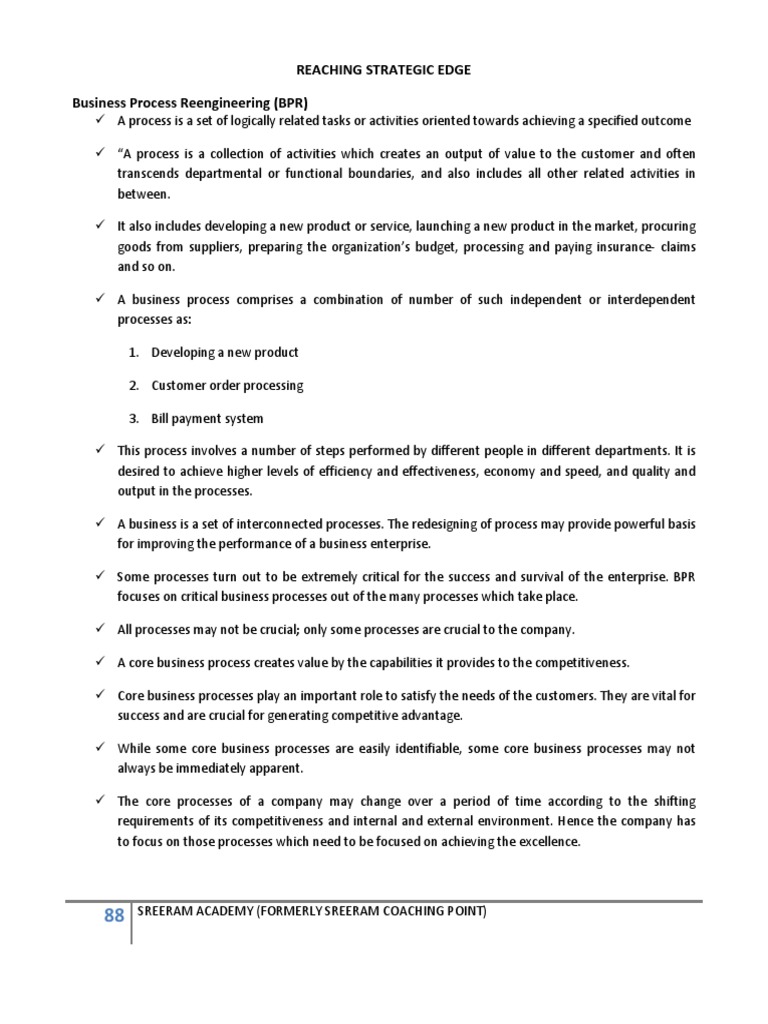 Reaching Strategic Edge | PDF | Strategic Management | Business Process