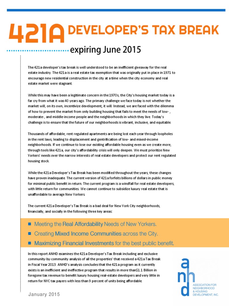 2015-01-28 ANHD 421a Analysis Maps | PDF | Affordable Housing ...