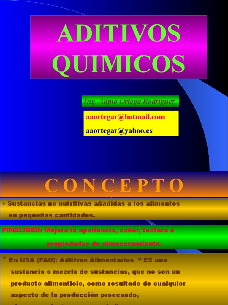 ADITIVOS QUIMICOS | Alimentos | Comida y vino