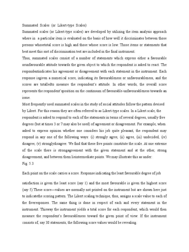Summated Scales | Download Free PDF | Likert Scale | Attitude (Psychology)
