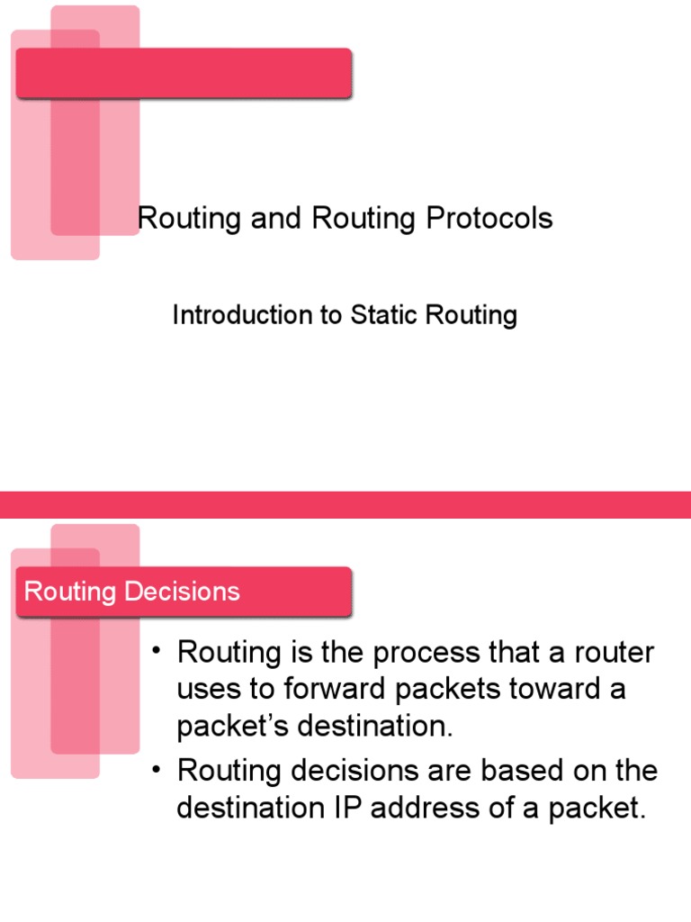 Introduction To Static Routing | Download Free PDF | Routing | Router (Computing)
