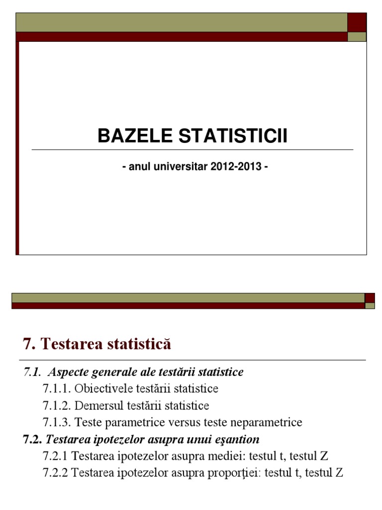 Statistica | PDF