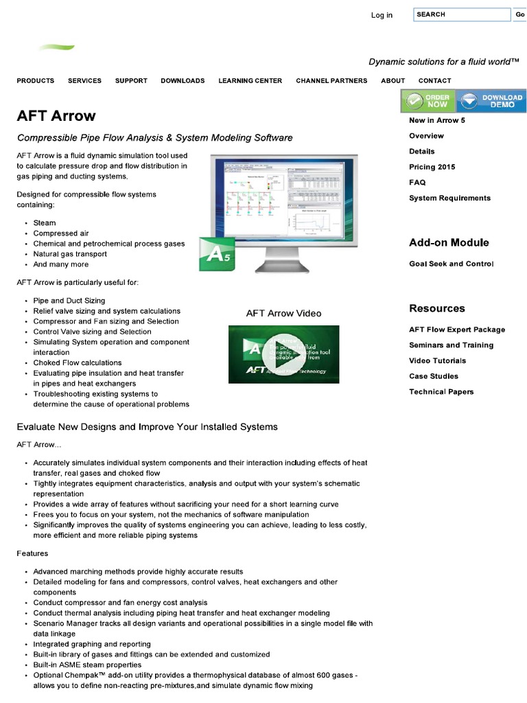 AFT Arrow - Pipe Flow Modeling Software | PDF