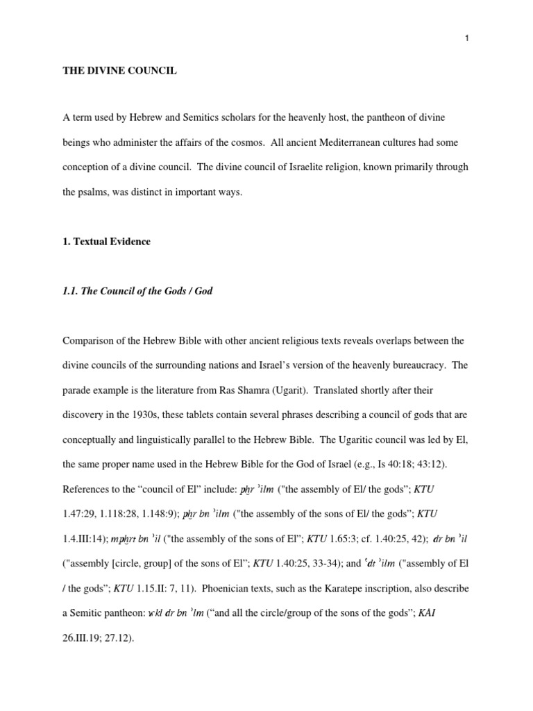 The Divine Council | PDF | Yahweh | Monotheism