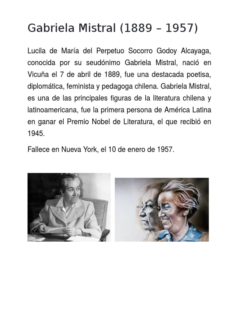 Gabriela Mistral | PDF