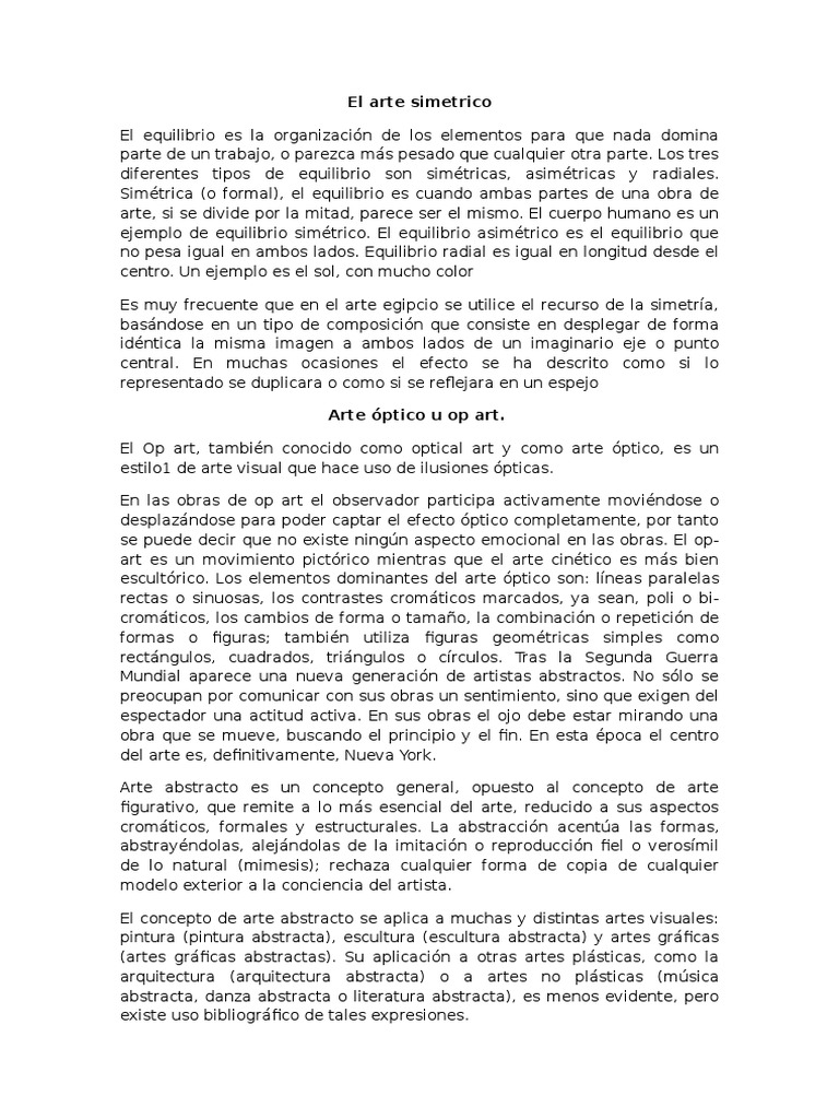 El Arte Simetrico | PDF | Arte abstracto | Diseño de comunicacion