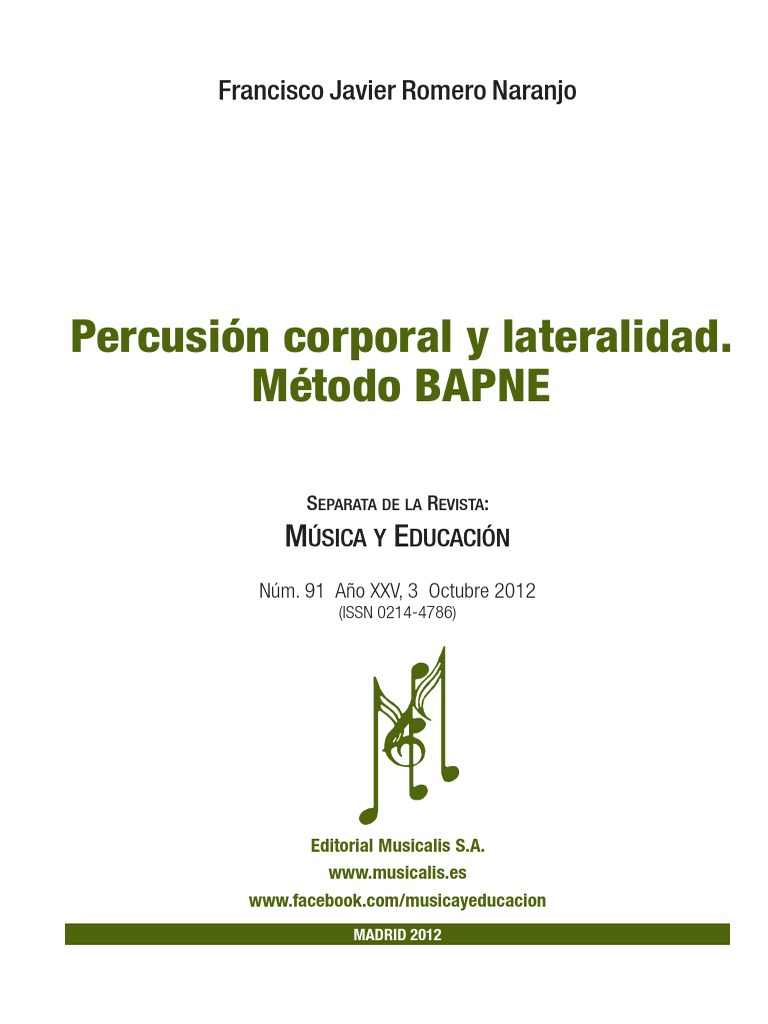 Bodypercussion Bapne Lateralidad | PDF | Neurociencia | Sistema nervioso