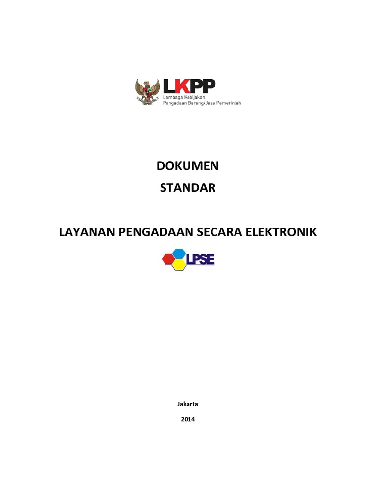 Dokumen Standar LPSE 2014 | PDF