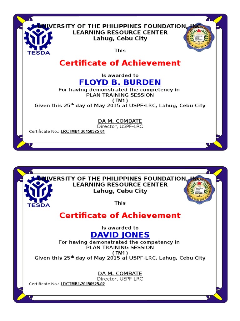 Coc Certificates | PDF