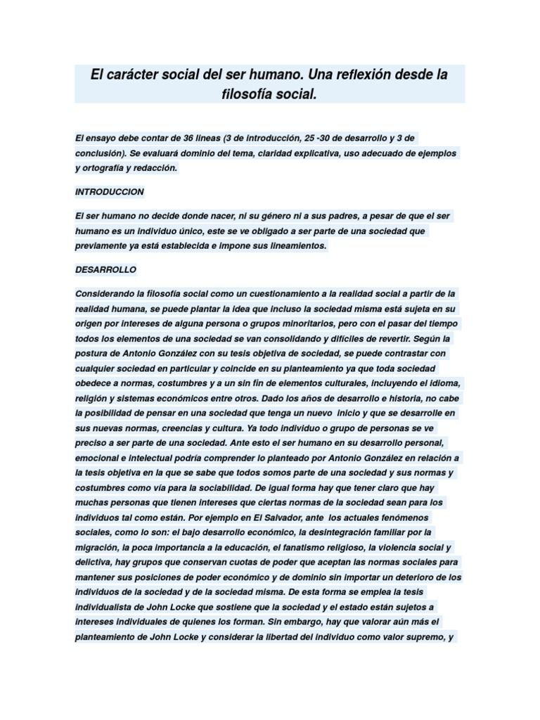 Filosofía Social: Individuo y Sociedad | PDF | Sociedad | Homo Sapiens