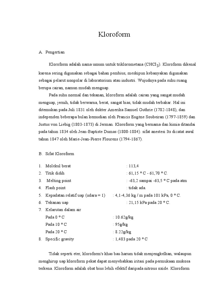 Kloroform | PDF