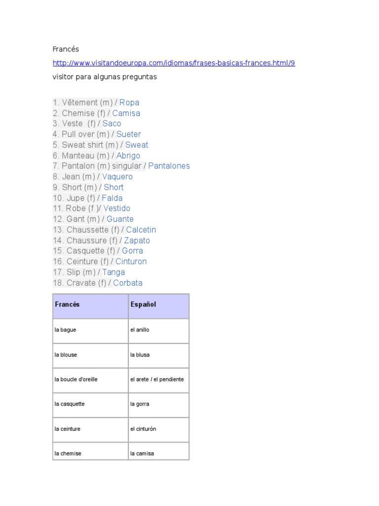 Conceptos Basicos de Frances | PDF | Pinnípedo | Mula