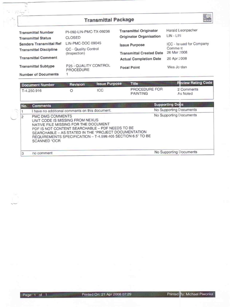 032-Procedure For Shop and Field Painting Work On Site PDF | PDF ...
