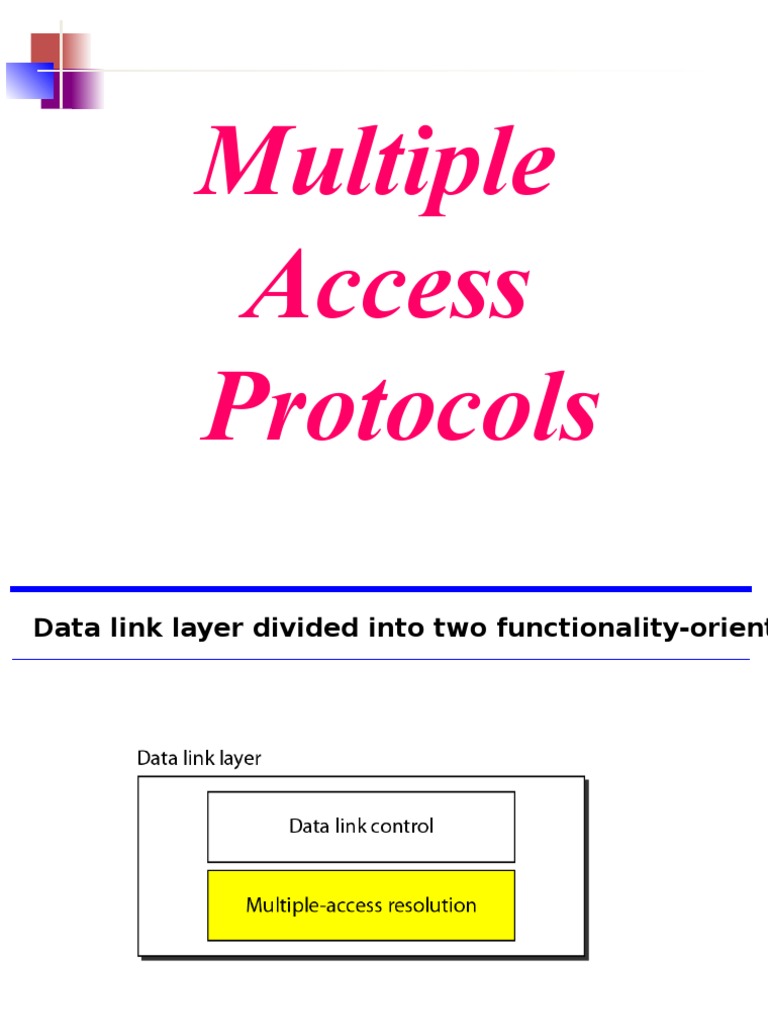 Multiple Access Protocols | PDF | Channel Access Method | Code Division ...