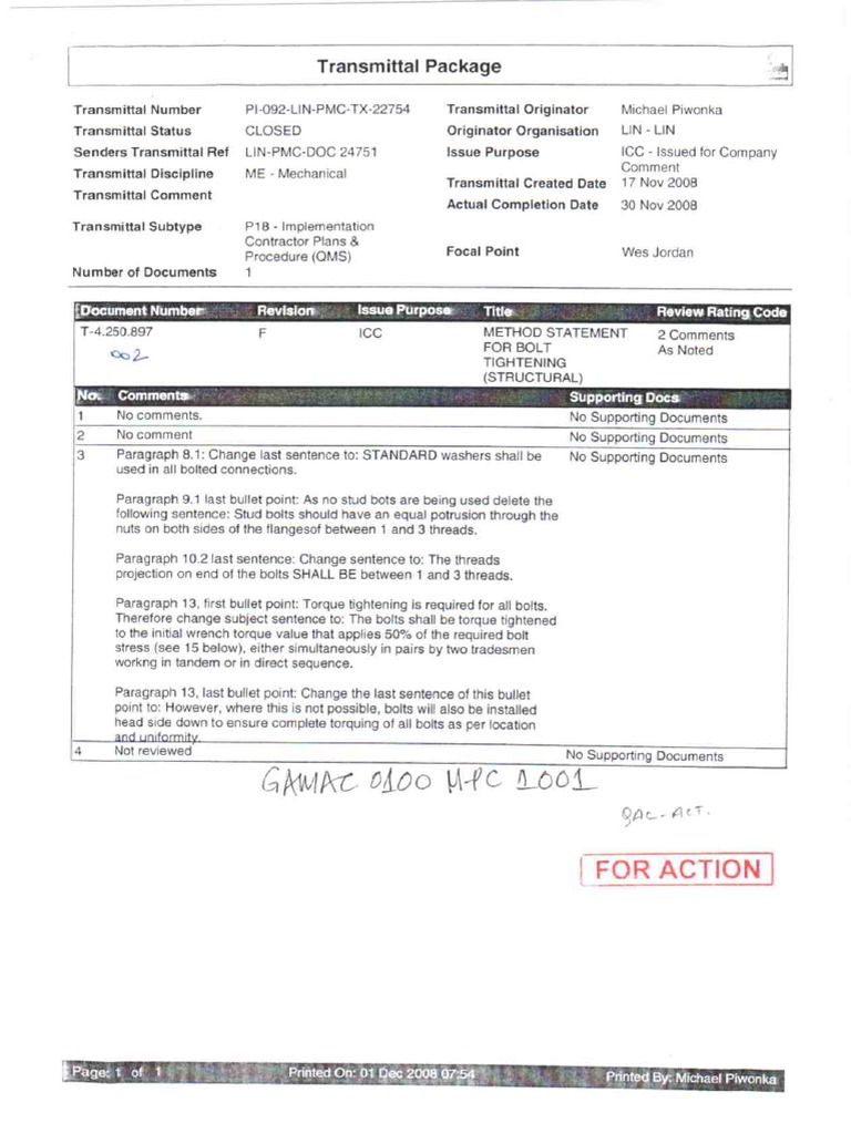 002-BOLT TIGHTENING (Structural) PDF | PDF | Nut (Hardware) | Screw
