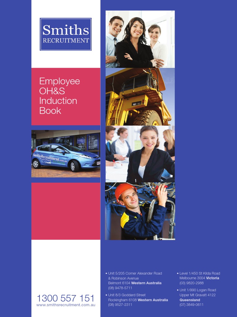 Employee Oh&S Induction Book: Western Australia Victoria | PDF | First ...