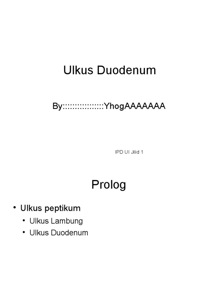 Ulkus Duodenum | PDF