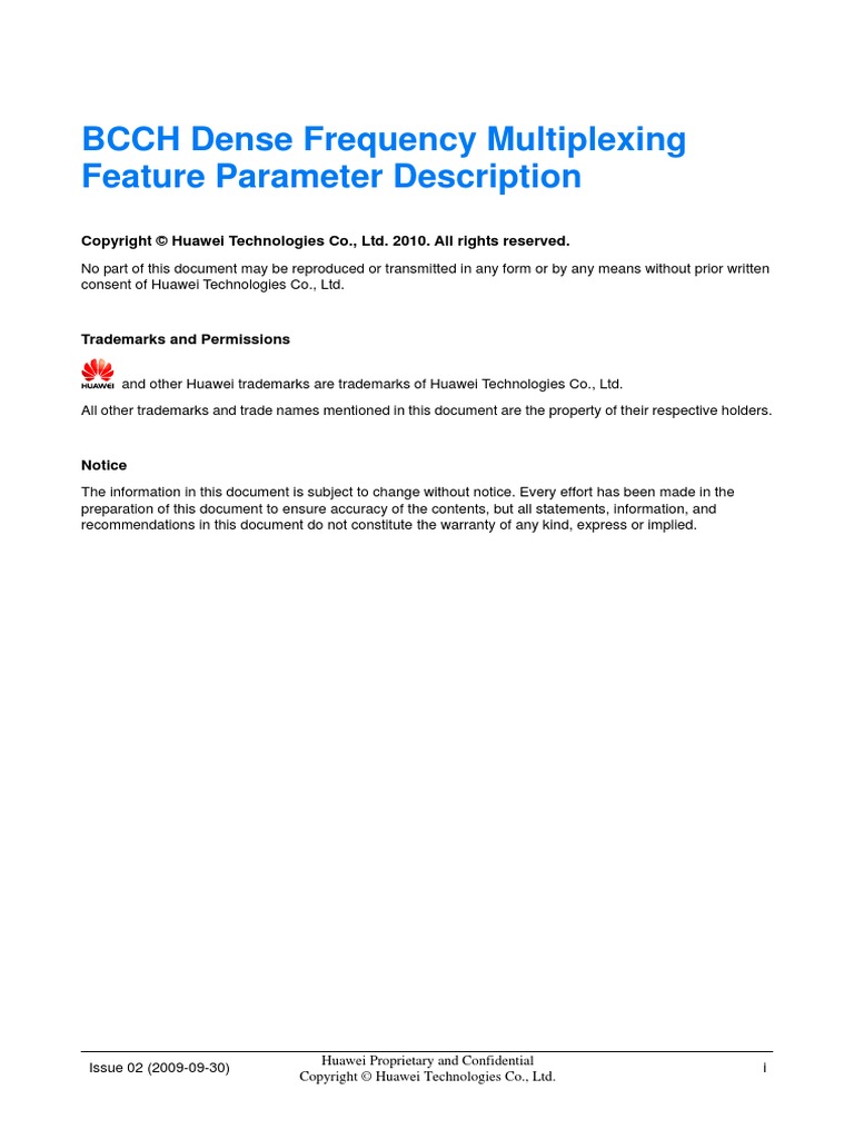 BCCH Dense Frequency Multiplexing | PDF