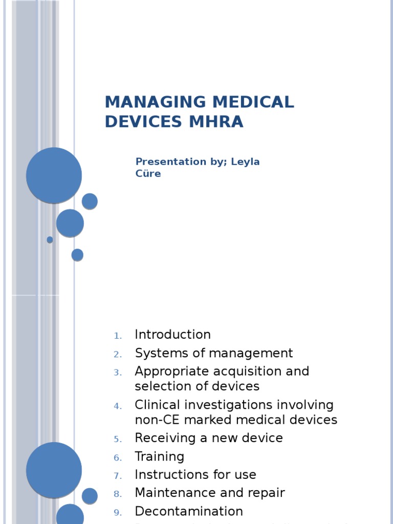 Medical Device Management Guide | PDF | Medical Device | Reliability ...