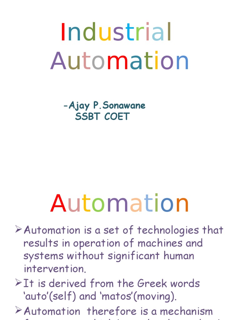 Industrial Automation | PDF | Automation | Programmable Logic Controller