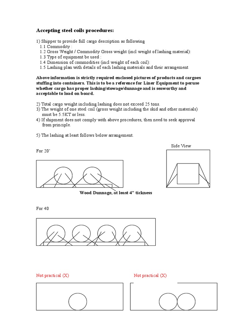 Steel Coil Loading and Securement Guide | PDF | Cargo | Industries