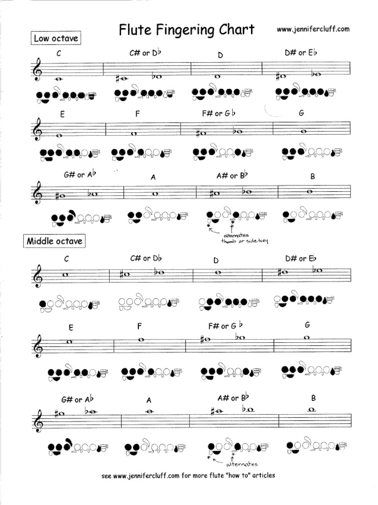 Flute Notes Chart