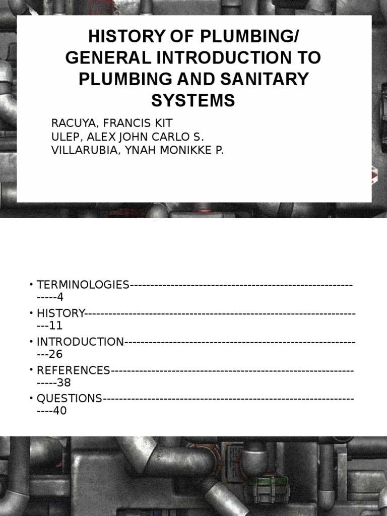 History of Plumbing | PDF | Plumbing | Tap Water